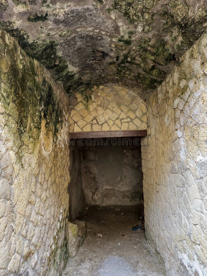 Stone Wall with Vaulted Ceiling, Access To the Work and Maintenance ...