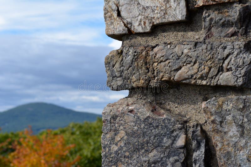 Stone Wall stock image. Image of view, wall, stone, autumn - 66200625