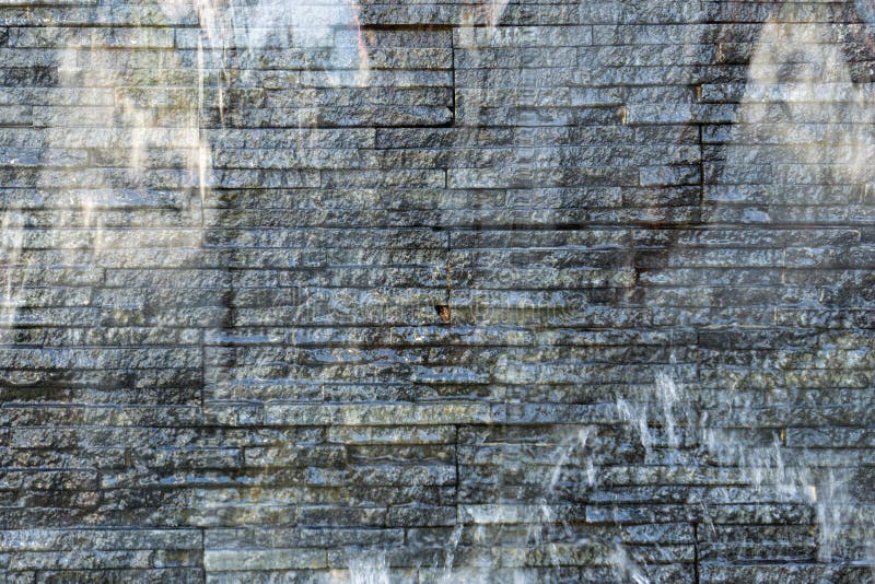 Stone Wall and Water Stream Stock Photo - Image of frame, block: 317964830