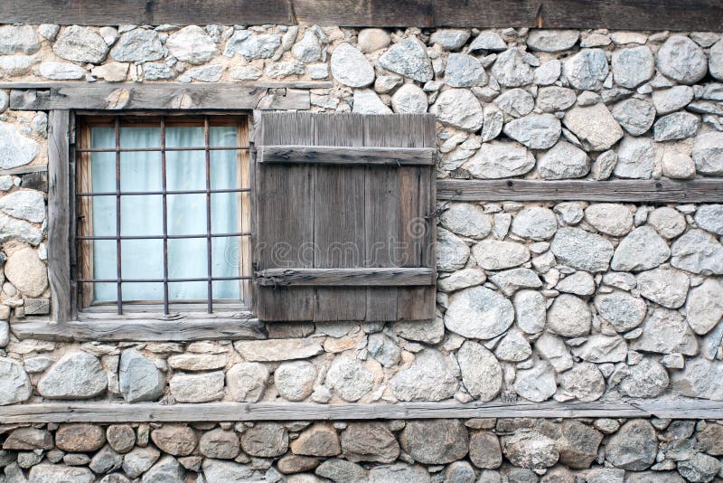 Stone Wall, Wall, Window, Facade Stock Image - Image of rock, wall ...