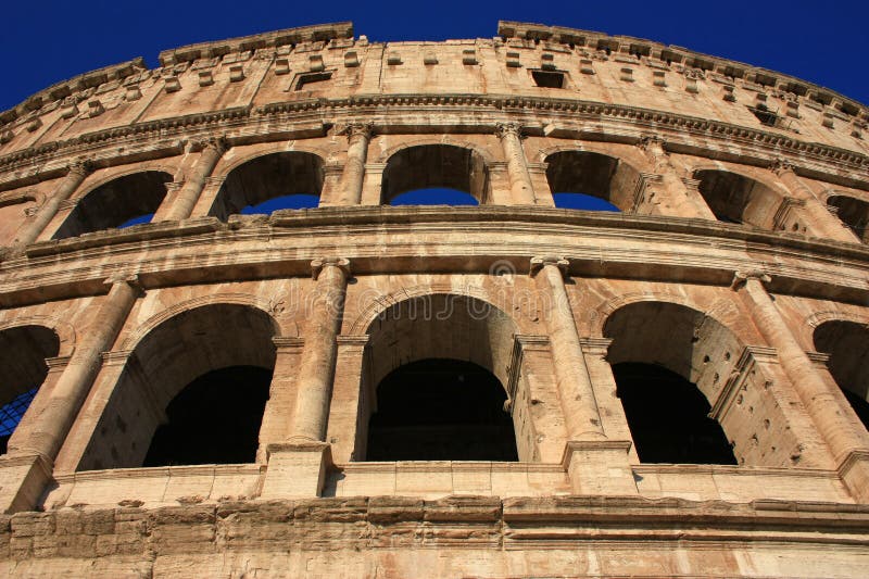 Stone Walls of the Ancient Colosseum in Rome Stock Image - Image of ...