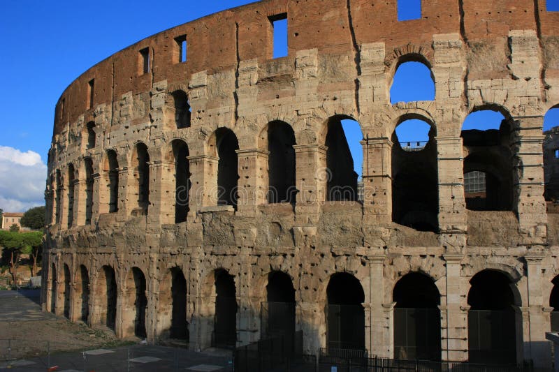 Stone Walls of the Ancient Colosseum in Rome Stock Photo - Image of ...