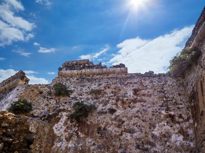 Stone Walls of the Ancient Fort Stock Photo - Image of abandoned ...