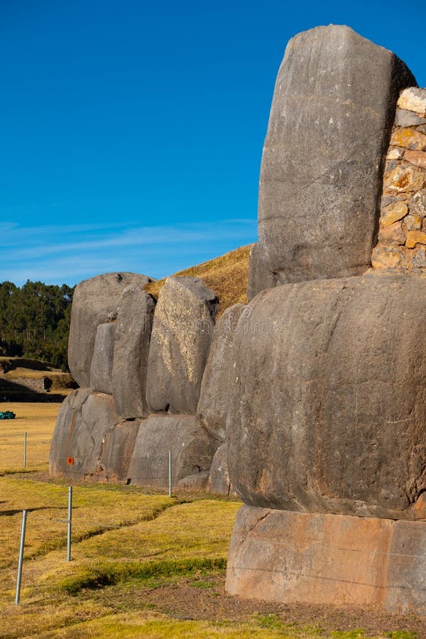 Saqsaywaman Fortress, Cusco, Peru. Stock Photo - Image of grey, walls ...