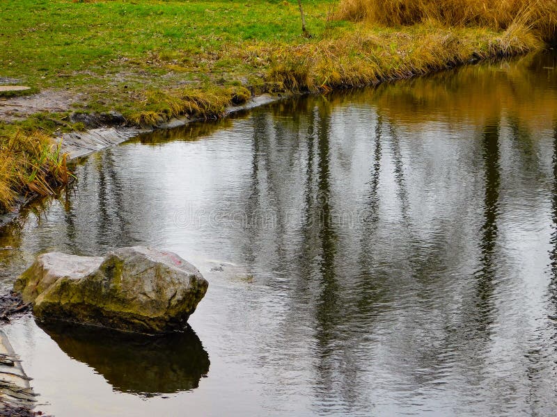 Stone Water Nature Colors Cold Winter Stock Photo - Image of nature ...