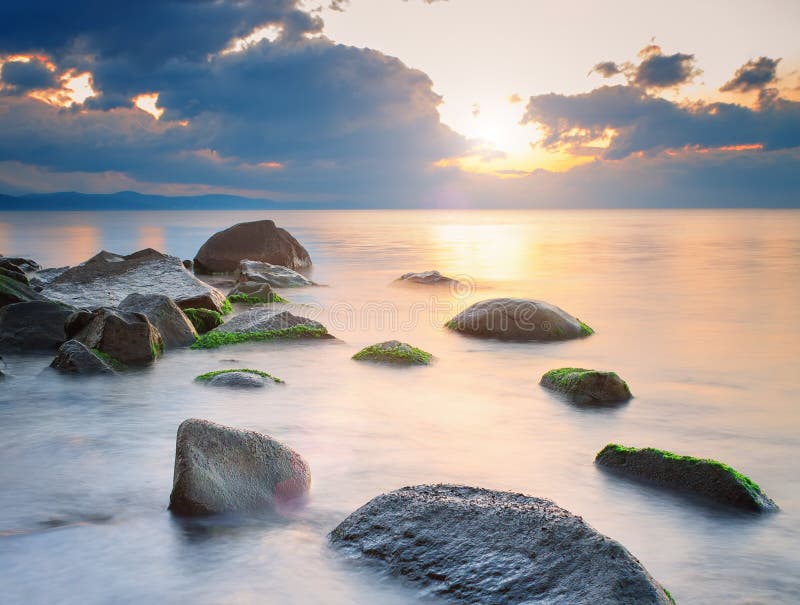 Stone in water stock photo. Image of motion, spring, speed - 67278968