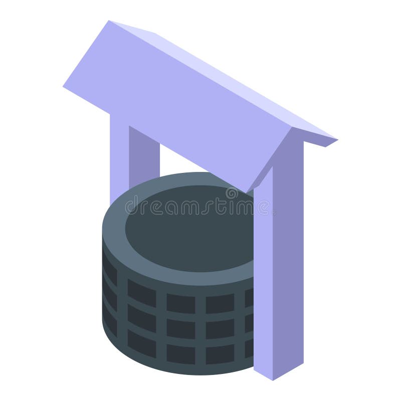 Stone Water Well with Roof Providing Fresh Drinking Water Stock ...