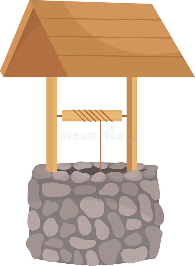 Stone Water Well stock vector. Illustration of countryside - 289337035
