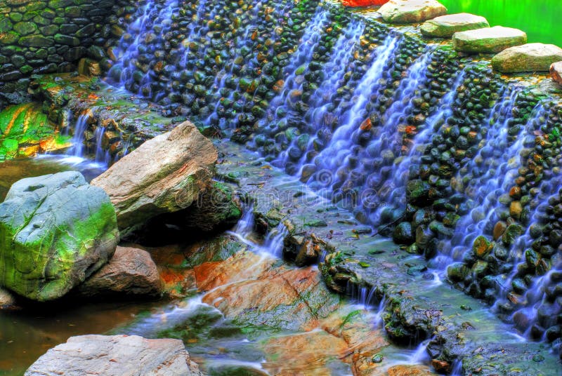 Stone Waterfall stock photo. Image of colorful, stone - 4489062