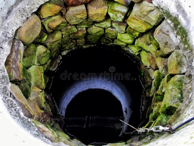 Stone Well with Drinking Water Stock Image - Image of stone, round ...