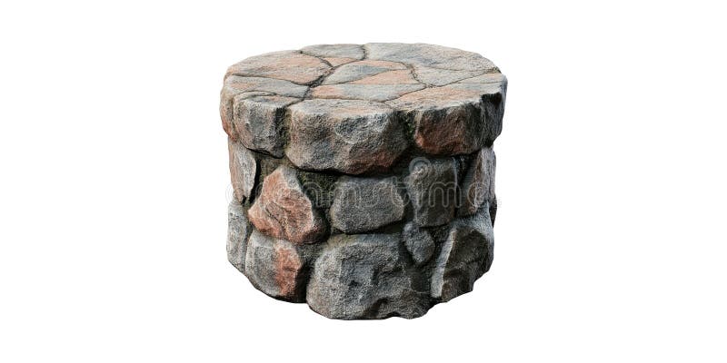 Stone Well Structure. Rustic Architecture and Garden Design Element ...