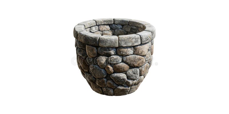 Stone Well Structure. Rustic Architecture and Garden Design Element ...