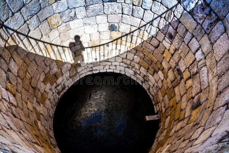 A stone well stock photo. Image of wall, brickwork, black - 47989122
