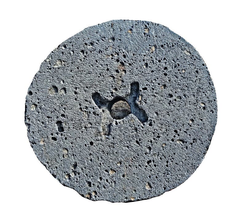 Stone Wheel Isolated on White Stock Photo - Image of wheel, antiquite ...