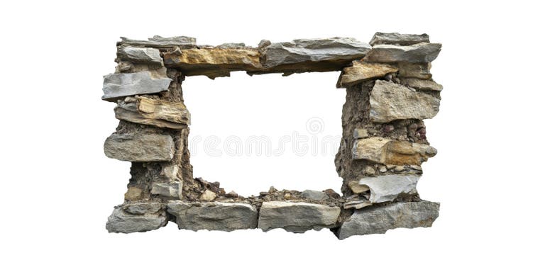 Stone Window Frame. Rustic Architecture and Historical Design Element ...
