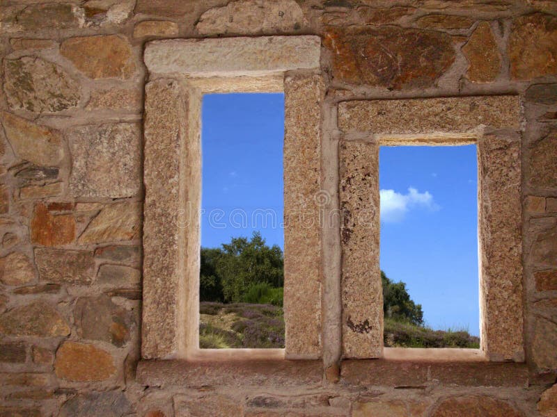 View from a castle window stock photo. Image of weathered - 178740