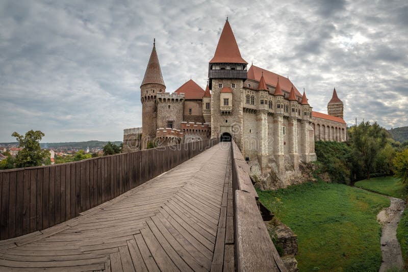 A Stone and Wood Path Going through an Ancient Castle Structure: Corvin ...