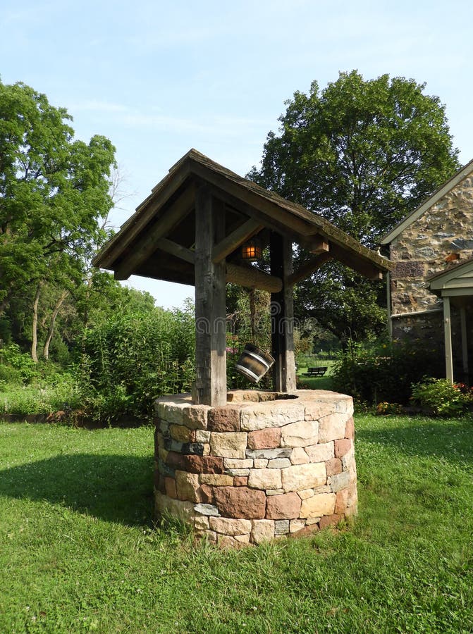 Historic Wishing Well at Pooles Forge Park Grounds PA USA Stock Photo ...