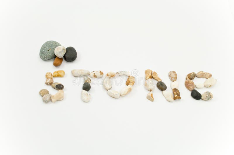 Word Stone Made with Small Rocks Stock Photo - Image of stone, rocks ...