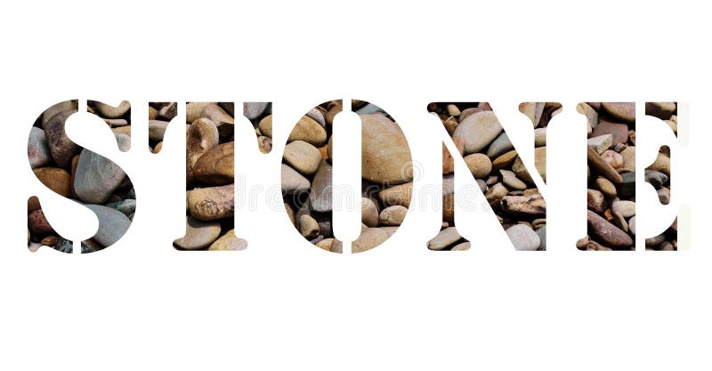 STONE word with Sea Stones stock illustration. Illustration of letter ...
