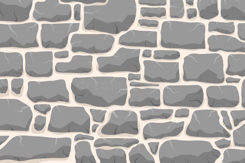 Stone Work. Masonry Made of Old Stone. Set of Stones of Different ...