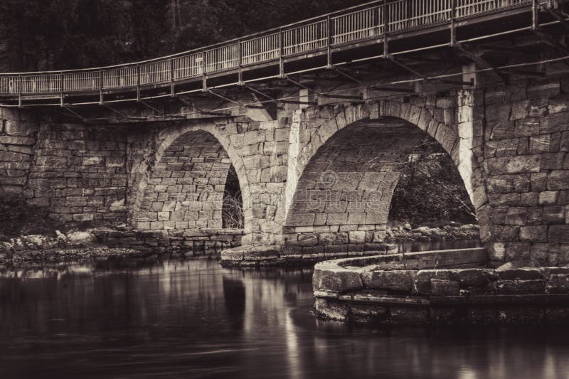 Old Stonebridge in the Landscape of Scotland Highlands Stock Photo ...
