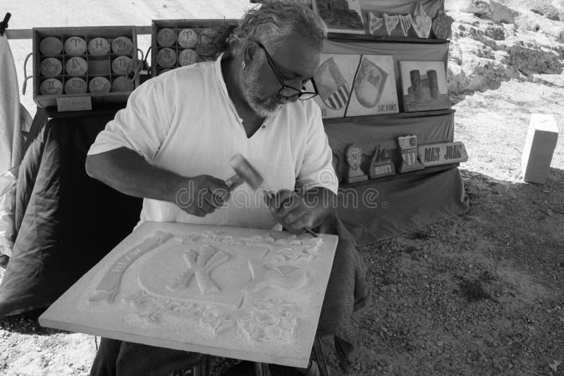 Stonecutter editorial photo. Image of medieval, handicrafts - 99244456