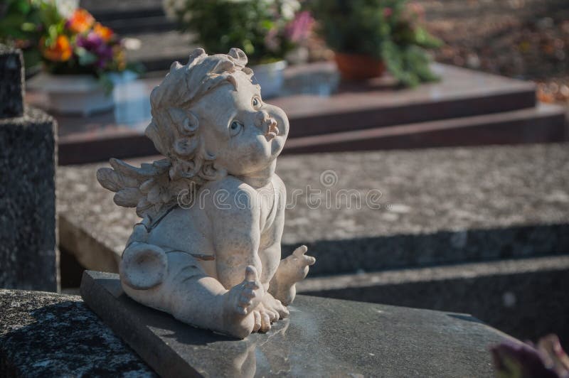 Stoned angel on a tomb stock photo. Image of dead, religion - 79812622