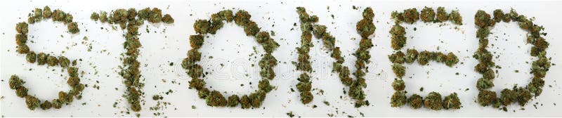 Stoned Spelled with Marijuana Stock Image - Image of isolated, party ...