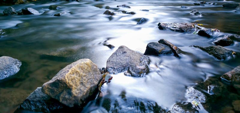 Stoned Stream of Water with a Slow Shutter Speed Stock Image - Image of ...