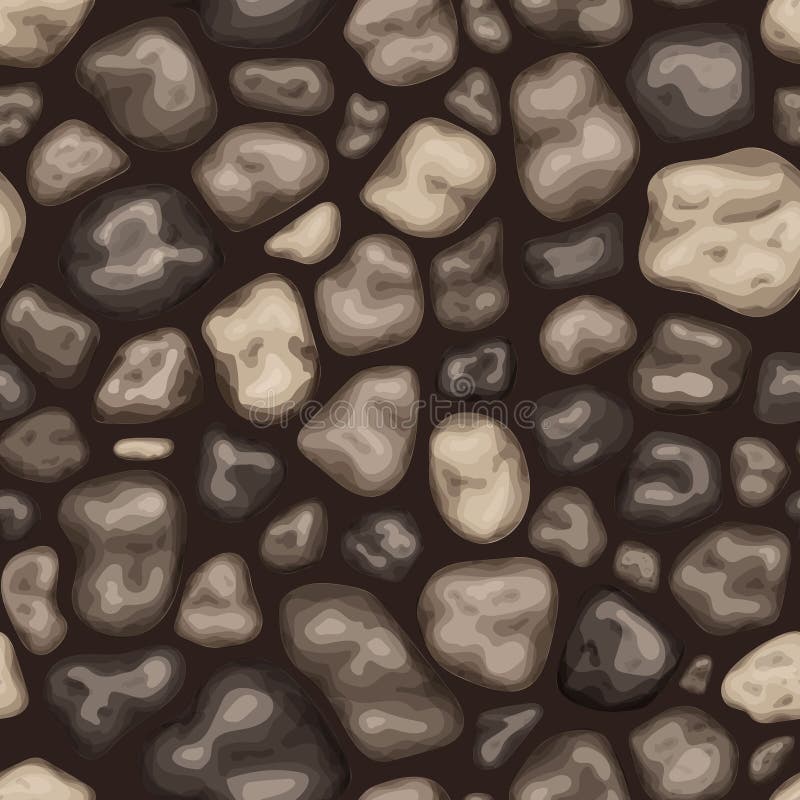 Stoned Wall. Seamless Texture Cobble Stones, Stones on the Road, Stone ...