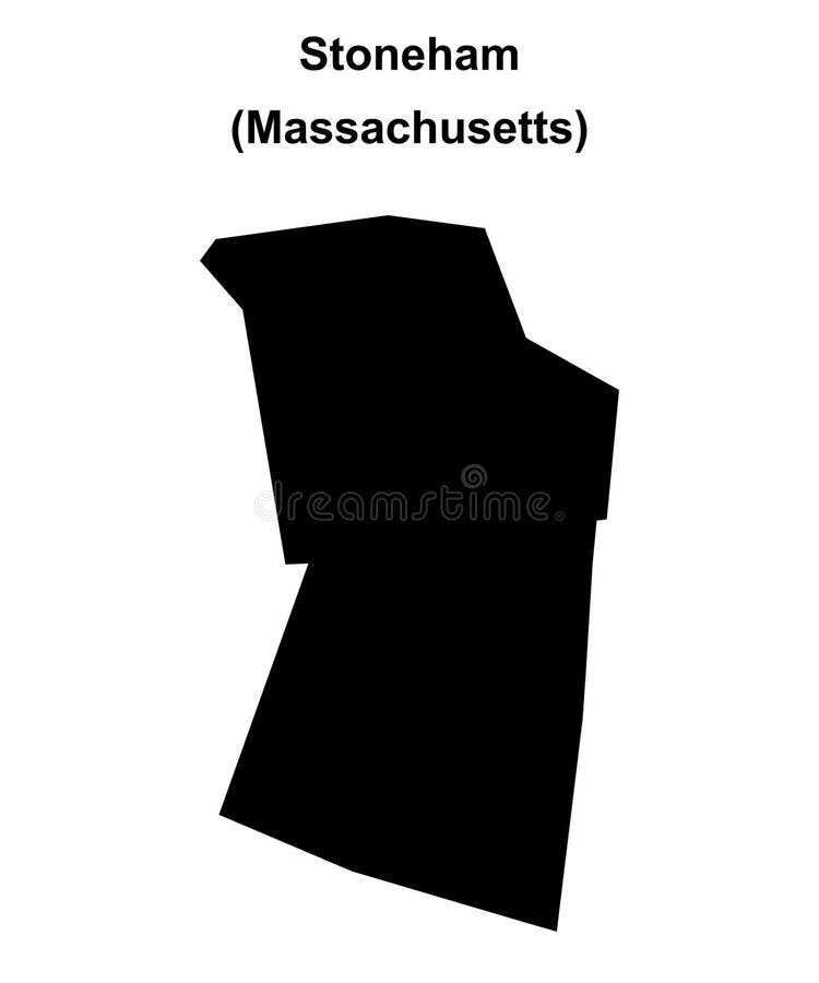 Stoneham outline map stock vector. Illustration of detailed - 357335084