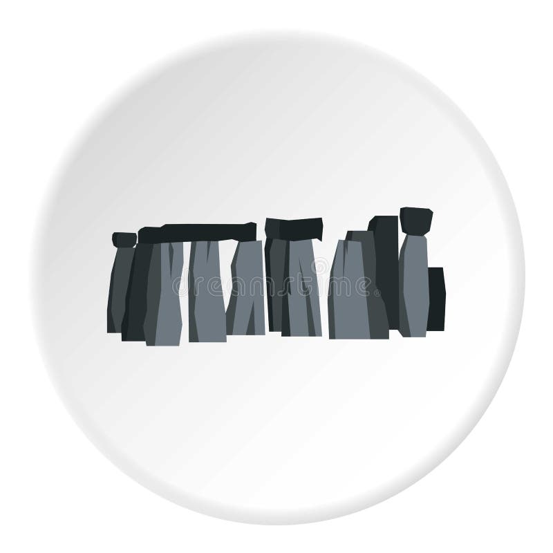 Stonehenge icon circle stock vector. Illustration of archeology - 95435032