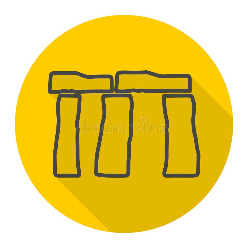 Stonehenge Icon with Long Shadow Stock Vector - Illustration of concept ...
