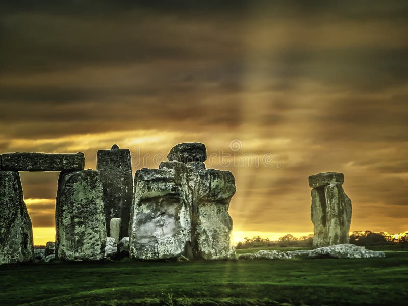 Stonehenge at Sunset stock photo. Image of culture, heritage - 237776308