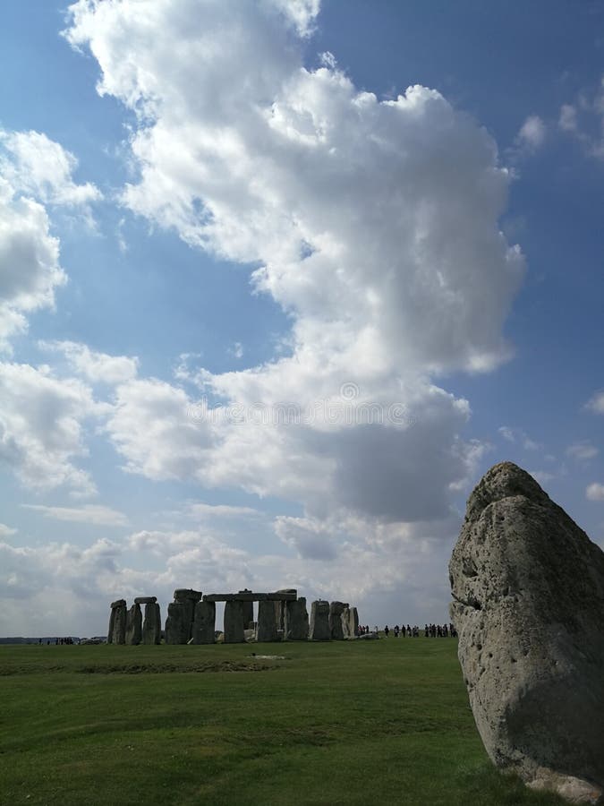 Stonehenge Under A Blue And Cloudy Sky Stock Photo - Image of heavy ...