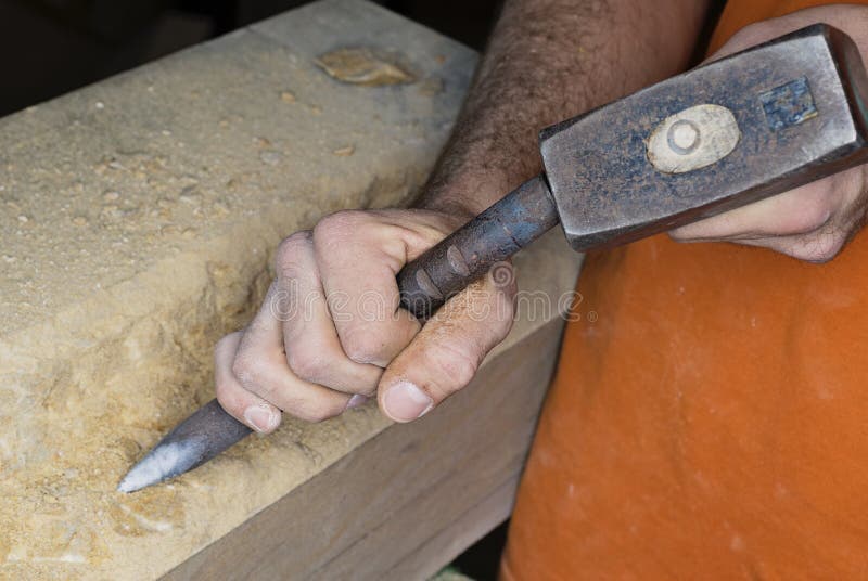 Stonemason stock photo. Image of craft, strong, chisel - 1966332