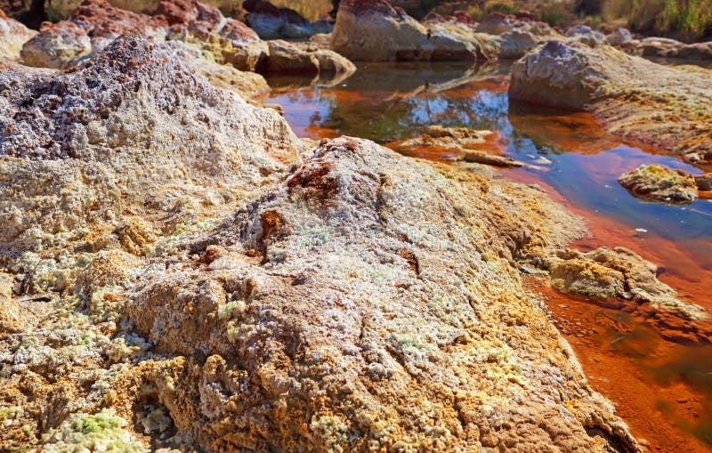 Stones by Acidic River Tinto in Spain Stock Image - Image of spain ...