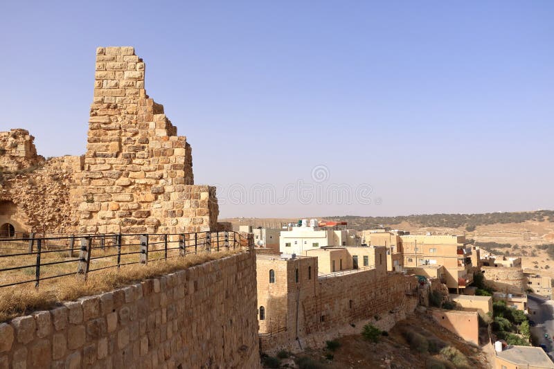 The Stones of the Al Karak Kerak Castle, Jordan Stock Image - Image of ...