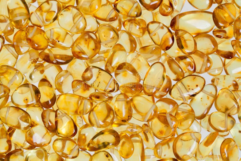 Stones Amber Yellow Light on the Surface. Stock Photo - Image of baltic ...