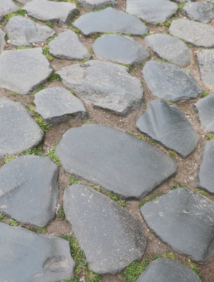 Stones of a Antique Roman Road Stock Photo - Image of rock, great ...