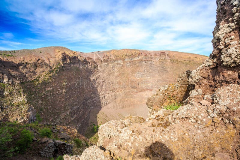 Stones and Ashes in Vesuvius Crater, Italy Stock Photo - Image of ...