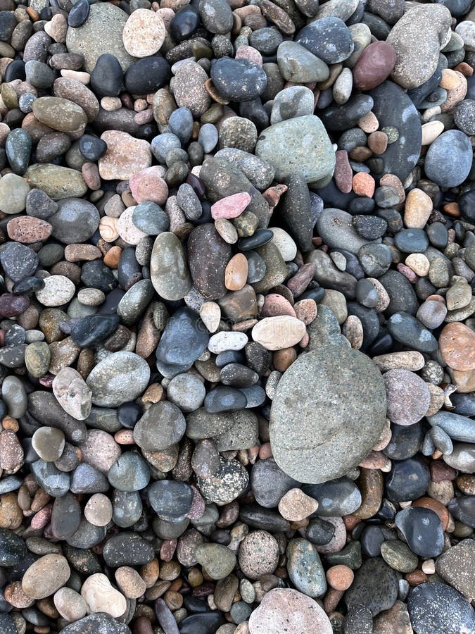 Stones Background on the Sea Side Stock Image - Image of shore, gravel ...