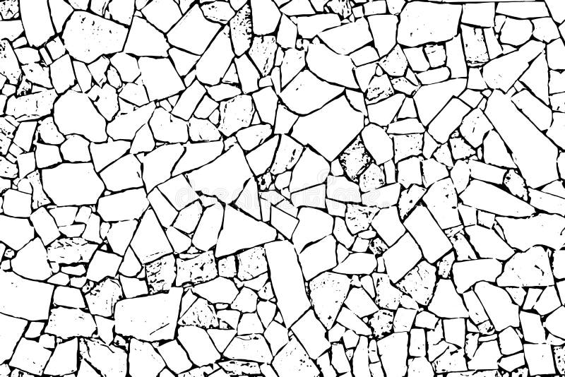 Stones Set.Black and White Outline Illustration.Isolated on White ...