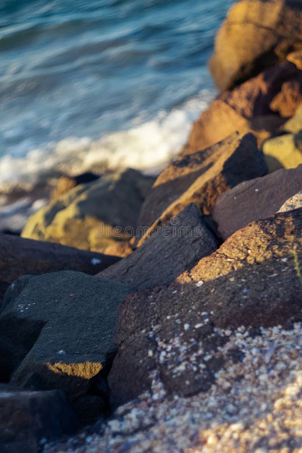 Stones Breakers of Waves at the Sea Stock Photo - Image of chaos ...