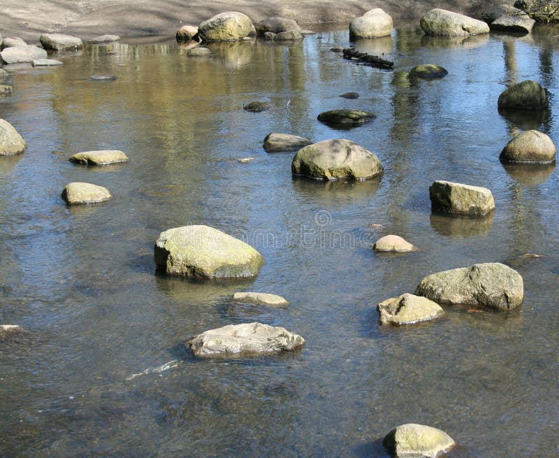 Stones in a brook stock image. Image of bright, light - 4755433