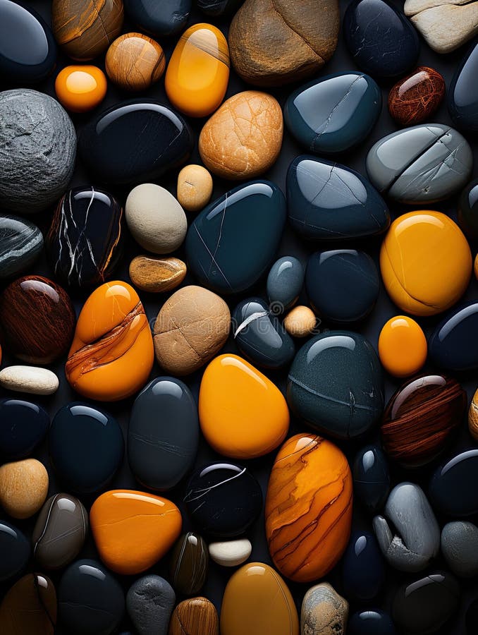 Stones of Different Shapes and Colors. Concept of Tranquility and ...