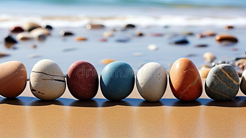 Stones of Different Shapes and Colors. Concept of Tranquility and ...