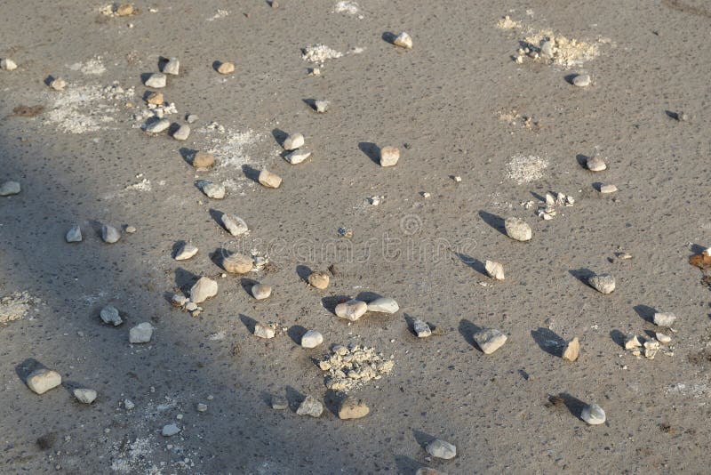 Gravel Scattered on the Asphalt Texture. Empty Old Pavement Background ...