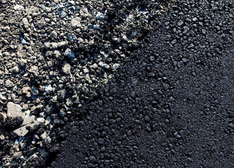 Stones on the Edge of the Asphalt Road Stock Photo - Image of bitumen ...